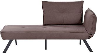 Beliani Rechtsseitige Chaiselongue ROCAMADOUR Stoff Braun