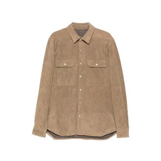 Rick Owens Leather Shirt Jacket