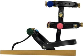 UZURII Slipper & Pantoletten - Zehentrenner Mondriaan Colorful Black - Gr. 35,5 (EU) - in Gelb - f&uuml;r Damen