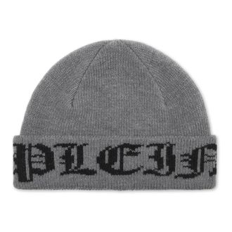 Philipp Plein unisex, Accessoires, Gris, Taille: ONE Size Wool Beanie Gothic Plein