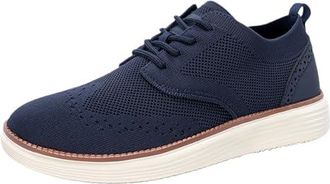 Generic Baskets d&eacute;contract&eacute;es pour homme - En maille - Chaussures de marche l&eacute;g&egrave;res et souples &agrave; lacets - Chaussures habill&eacute;es, noir fonc&eacute;, 0 UK Wide