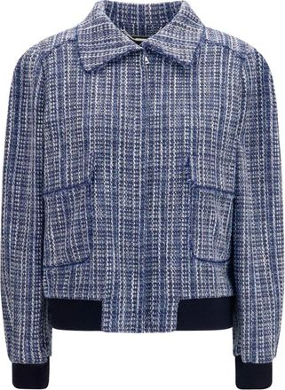 Kiton Veste en tweed zipp&eacute;e - Homme - Vestes - Bleu - Taille: XL