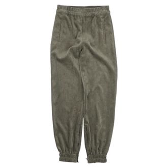 D.exterior Femme, Pantalons, Vert, Taille: 44 FR Pantalon de jogging en velours c&ocirc;tel&eacute;