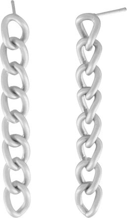 Dansk Copenhagen Dicke Kette Silber Link Ohrringe - - Accessories - Damen - Grau - ONE SIZE