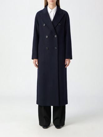 Max Mara Manteau long crois&eacute; en pur cachemire avec revers en pointe