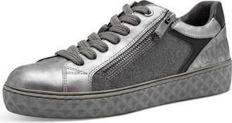 Marco Tozzi Marco Tozzi Damen Sneaker flach Vegan Freizeit, Silber (Pewter Comb), 40 EU