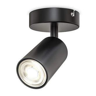 B.K.Licht I Spot plafond I pivotant I orientable I GU10 I noir-mat I livré sans ampoule