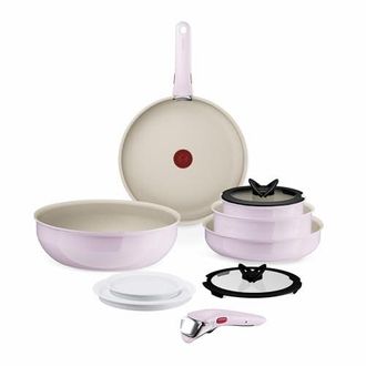 T-fal Ingenio Serenity, Batterie de cuisine 11pièces, Revêtement antiadhésif, Induction, Empilable, L830SB04