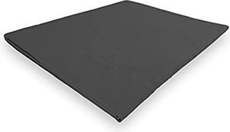 Soleil d'Ocre Drap Plat en Coton Percale 240x300 cm Camille Anthracite, par songe de Camille