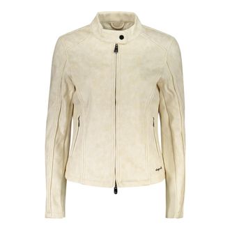 Desigual Femme, Vestes, Blanc, Taille: 36 FR Veste &agrave; col mao