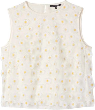 Luisa Cerano Femme, Tops, Blanc, Taille: 42 FR Blusentop mit Bl&uuml;ten