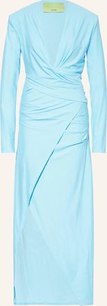 Gauge81 Kleid In Wickeloptik Carmen blau