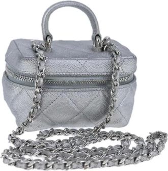 Chanel Pre-owned Cuir sacs-main - Femme - Pre-owned - Gris - Taille: ONE Size