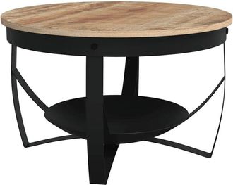 vidaXL Couchtisch &Oslash;68x43 cm Raues Mangoholz - Vidaxl