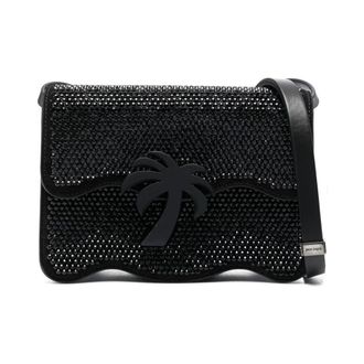 Palm Angels Schultertasche mit Strassverzierungen - - Bags - Damen - Schwarzk - ONE SIZE