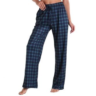 Generic Pantalon de pyjama femme long &agrave; carreaux : pantalon de pyjama femme coton taille &eacute;lastique doux pantalon de pyjama tie dye pour femmes pantalon de jog