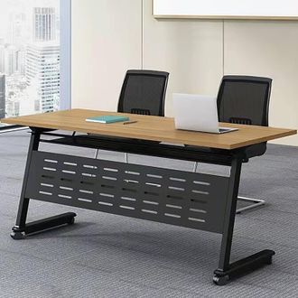 Generic Tragbarer Klapptisch, rechteckiger Klapptisch f&uuml;r Konferenzen, B&uuml;robesprechungen, mobiler Schulungstisch, 6-Personen-Schreibtisch f&uuml;r Meetings, Verans