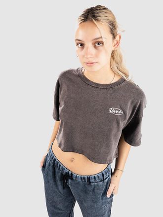 Vans Era Script Relaxed Crop T-Shirt noir
