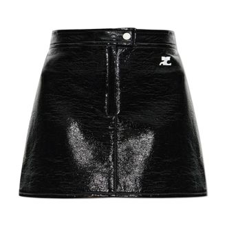 Courr&egrave;ges Kurzer Rock - - Skirts - Damen - Schwarzk - M