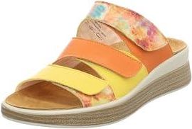 Think Damen Meggie chromfrei gegerbte nachhaltige Pantolette, Sunflower/Kombi 6010