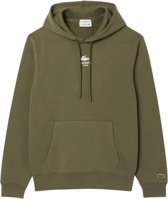 Lacoste Homme, Sweatshirts et sweats &agrave; capuche, Vert, Taille: S Print Sweat &agrave; capuche