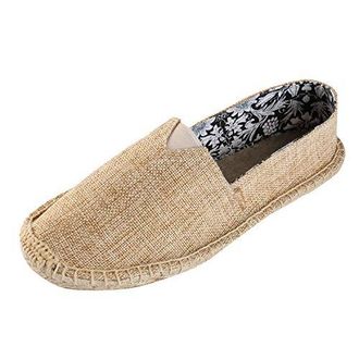 Alexis Leroy Pureness, Espadrilles Plates en Chambray avec Petit Logo Femme Abricot 38 EU