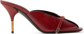 Versace Femme, Chaussures, Rouge, Taille: 37 1/2 EU Nyx Mules en cuir 80 mm
