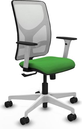 Piqueras y Crespo Fernarbeitsstuhl mit wei&szlig;en und schwarzen Armlehnen, h&ouml;henverstellbare Lendenwirbelst&uuml;tze, mit 3 Positionen ausgestattet, Wei&szlig;/Gr&uuml;n