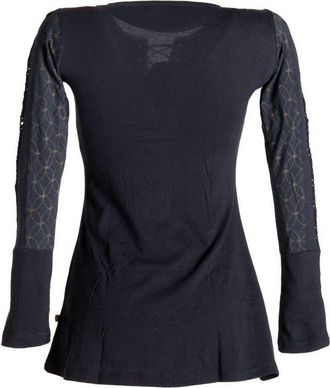 vishes Sweater Bedrucktes Longshirt Baumwolle mit K&auml;ngurutasche Ethno, Hippie, Boho, Goa Style
