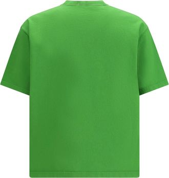 Prada Cotton Crew Neck T-Shirt - Green