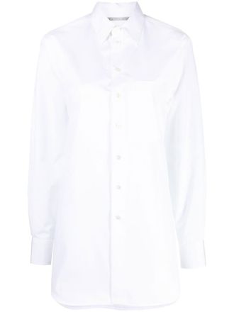 Stella McCartney chemise en coton &agrave; manches longues - Blanc