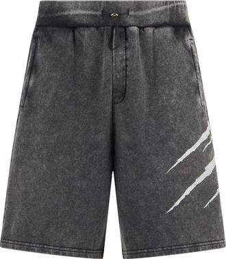 Plein Sport Homme, Sport, Noir, Taille: 3XL Short Washed Crackle Scratch
