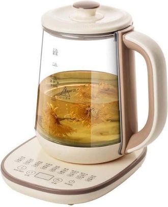 Generic Multifunktionaler Gesundheitstopf, Elektrischer Warmwasserkessel, 1,8 L Haushalts-Gesundheitstopf Aus Glas, 800 W Leistung, Heizplatte Mit,001,26cm*18