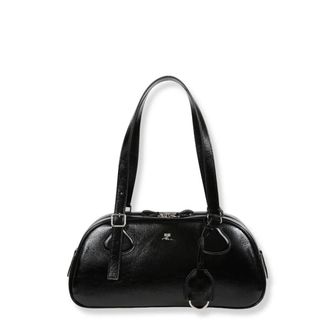 Courrèges Hobo Bags - Friday Bowling Leather Bag - Gr. unisize - in Schwarz - für Damen