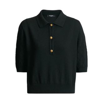 Balmain Femme, Tops, Noir, Taille: 38 FR Polo Chemises