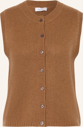 Darling Harbour Darling Harbour Strickweste Aus Cashmere braun