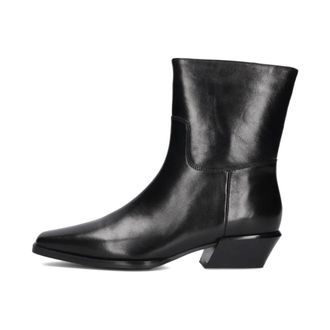 Stefano Lauran Schwarze Stiefeletten mit Blockabsatz - - Shoes - Damen - Schwarzk - 39 EU