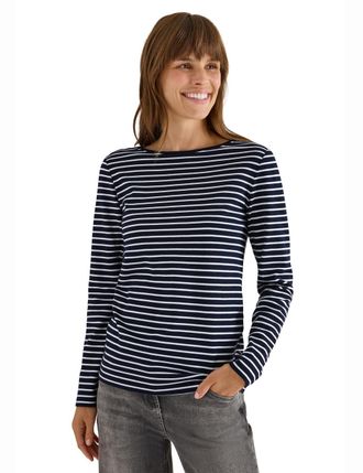 Cecil Damen 3227847 Gestreiftes Shirt, Vanilla White, XXL