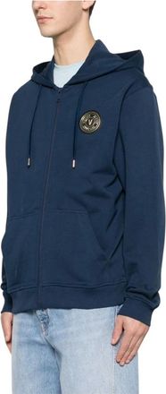 Versace Jeans Couture Homme, Sweatshirts et sweats &agrave; capuche, Bleu, Taille: M 80Gait03 Cf01T G83