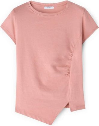 Motivi Femme, Tops, Rose, Taille: 36 FR T-shirt avec drap&eacute; asym&eacute;trique sur le c&ocirc;t&eacute;