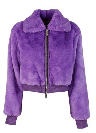 Missoni M Missoni Purple Faux Fur Jacket Size XS