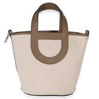 Herm&egrave;s Herm&egrave;s Toile H Swift Ecru Beige De Weimar In-The-Loop 18 PHW