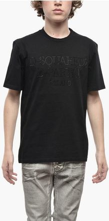 Dsquared2 Cotton Crewneck T-Shirt with Crystal Logo size Xs