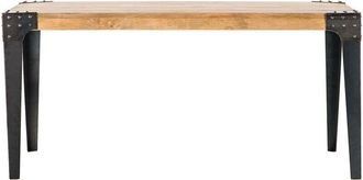 Miliboo Industrieller Esstisch Stahl und Holz L160 madison