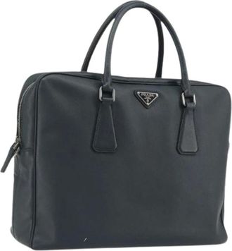 Prada Sac daffaires vintage en cuir Saffiano Pre-owned - Femme - Pre-owned - Noir - Taille: ONE Size