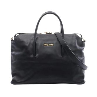 Miu Miu Pre-owned 2way Leder Handtasche - - Pre-owned - Damen - Schwarzk - ONE SIZE