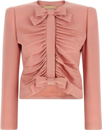 Valentino Garavani Femme, Blouses et Chemises, Rose, Taille: 36 FR Crispy Light Wool Jacket