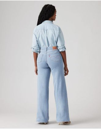 Levi's 318 jeans wide leg sculptants bleu clair