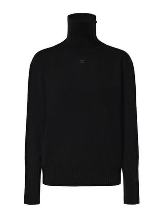 Courr&egrave;ges Rundhalspullover - Schwarz