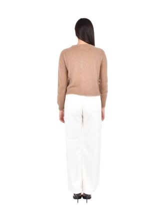 Max Mara Womens Aceto Sweater Camel Polyamide